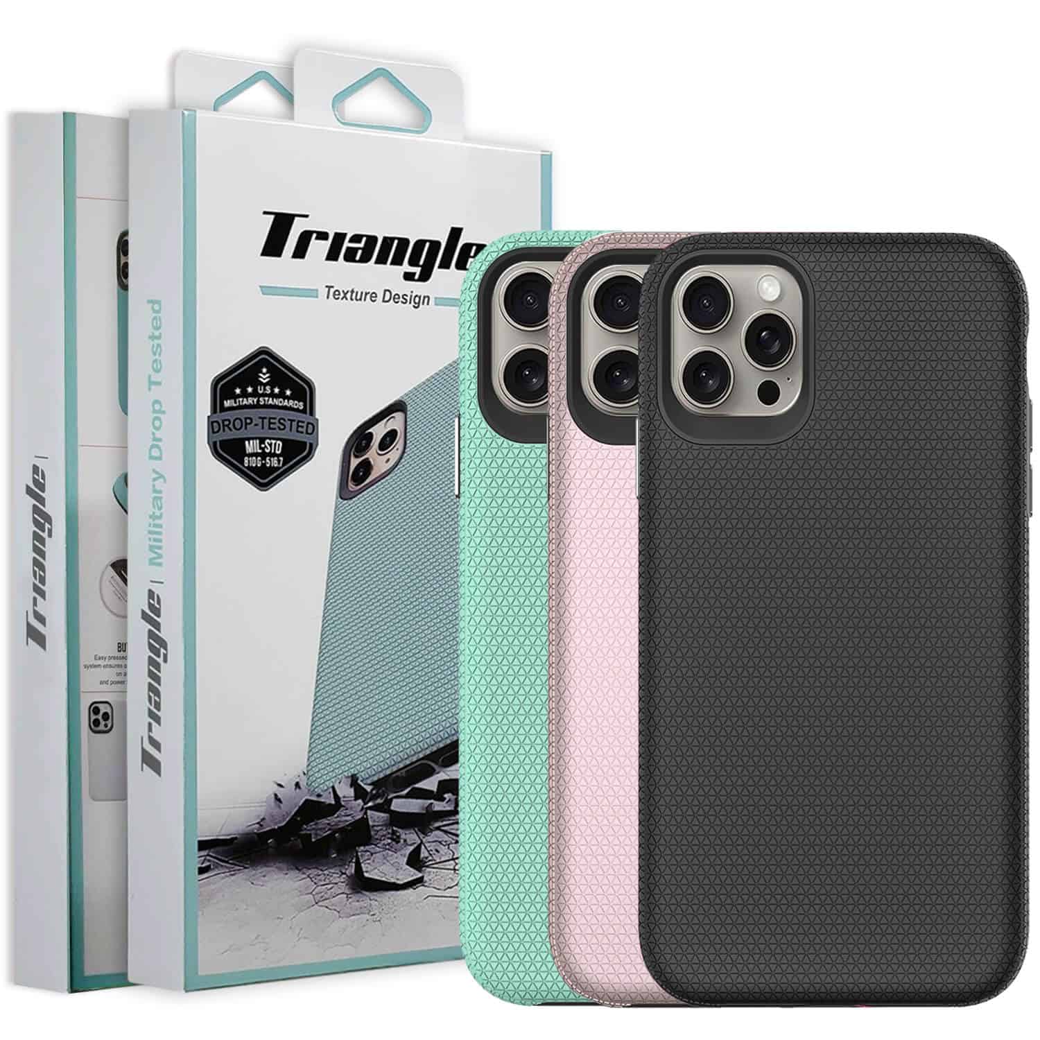 For iPhone Triangle Shockproof Case Heavy Duty Rugged Bumper Anti Knoc ...